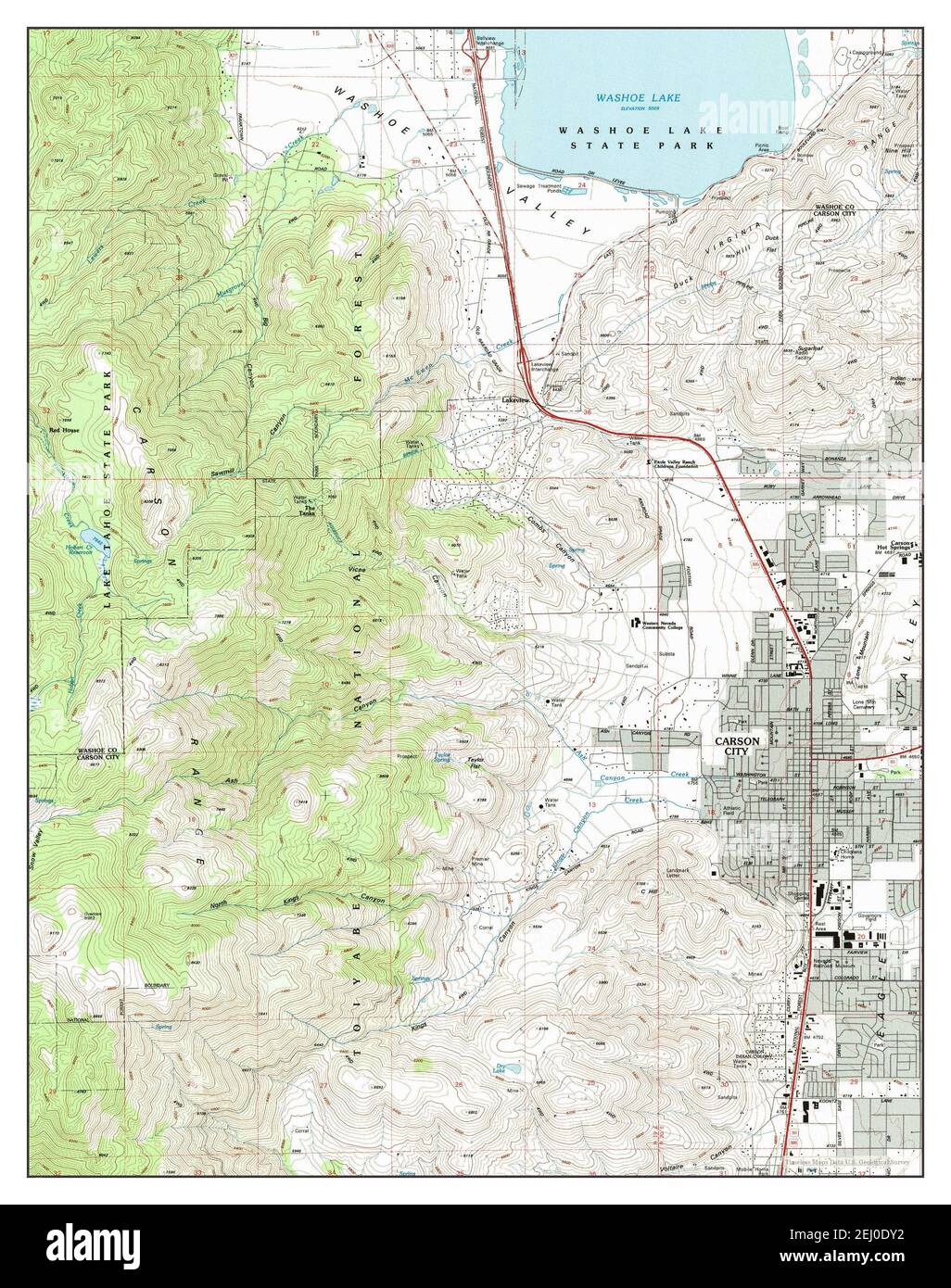 Carson City, Nevada, map 1994, 1:24000, United States of America by ...