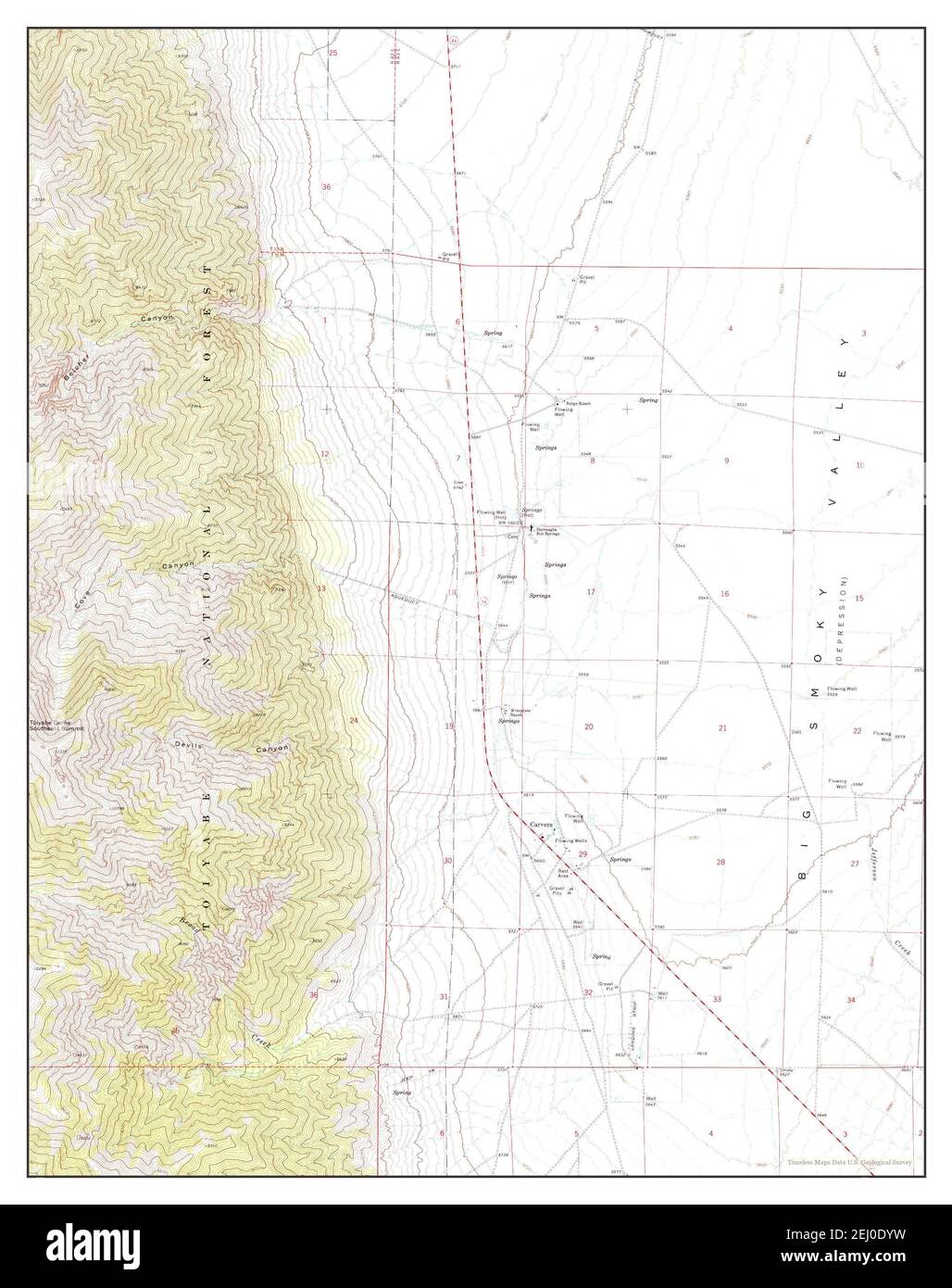 Carvers, Nevada, map 1971, 1:24000, United States of America by ...