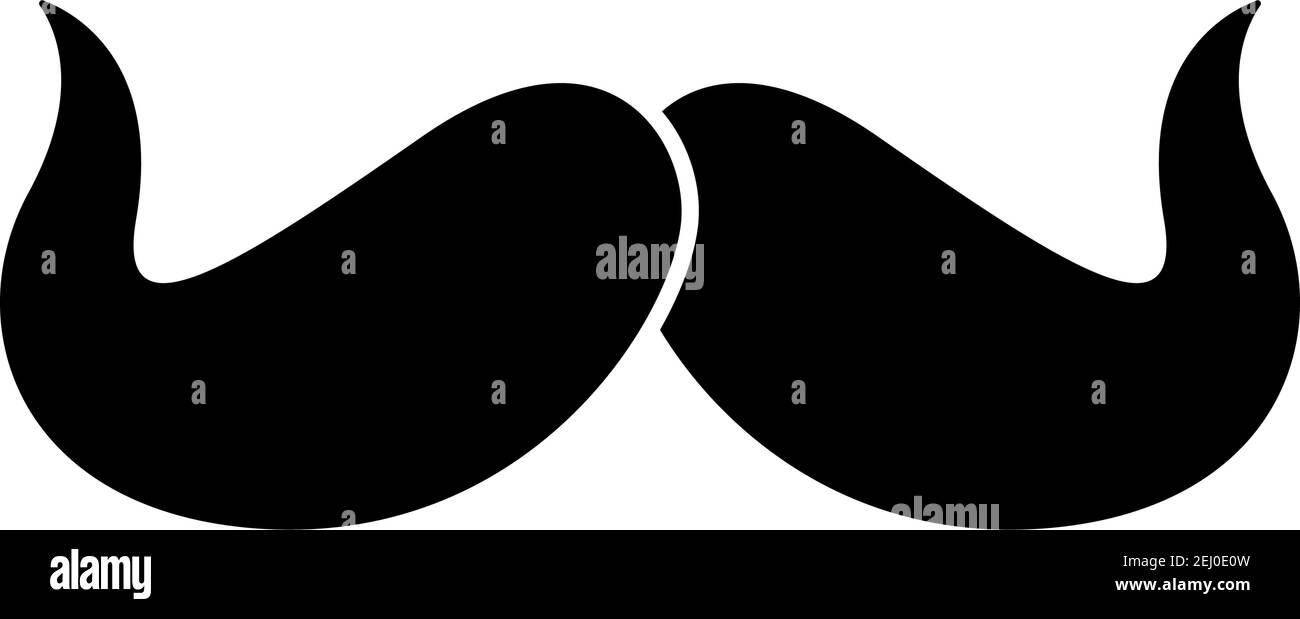 Poirot Mustache Icon. Black Stencil Design. Vector Illustration Stock ...