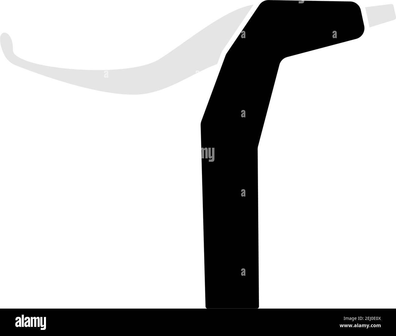 Bike HandleBar Brake Icon. Flat Color Design. Vector Illustration Stock ...