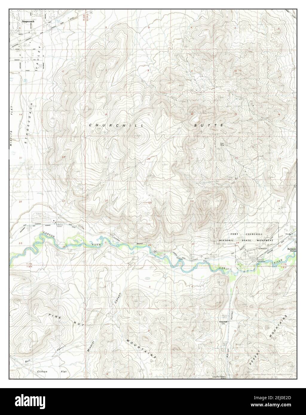 Churchill county nevada map hi-res stock photography and images - Alamy