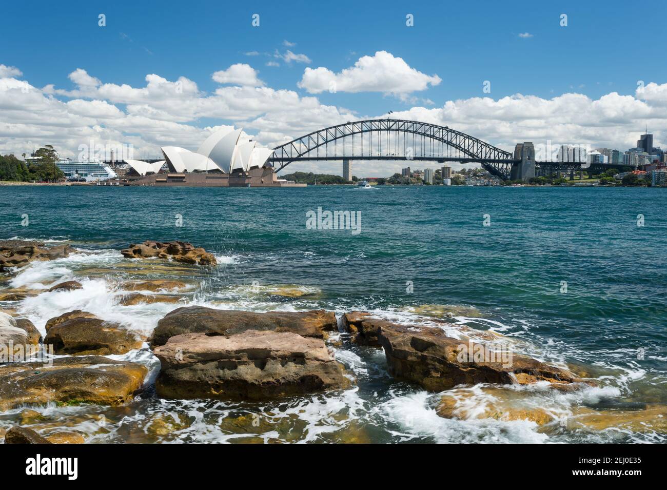 The Sydney Harbour Bridge and Sydney Opera House, Bennelong Point, from ...