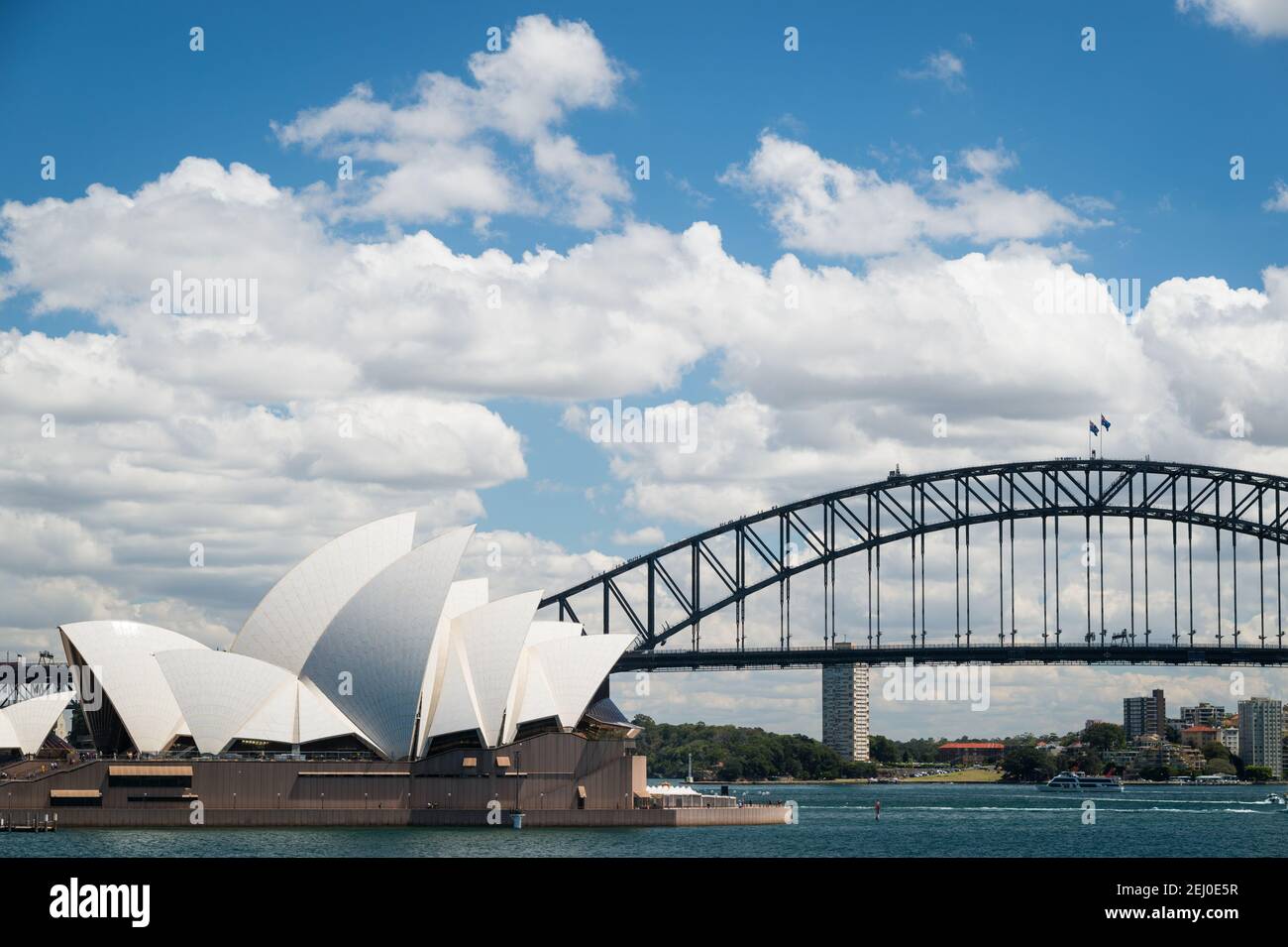 The Sydney Harbour Bridge and Sydney Opera House, Bennelong Point ...
