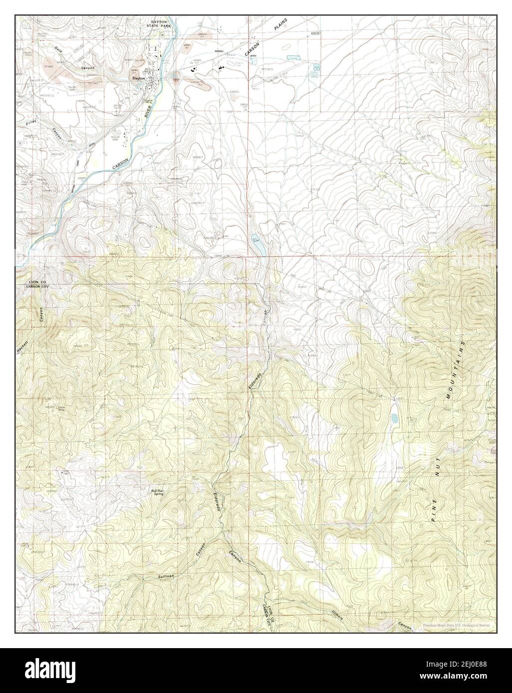 Dayton, Nevada, map 1993, 1:24000, United States of America by Timeless ...