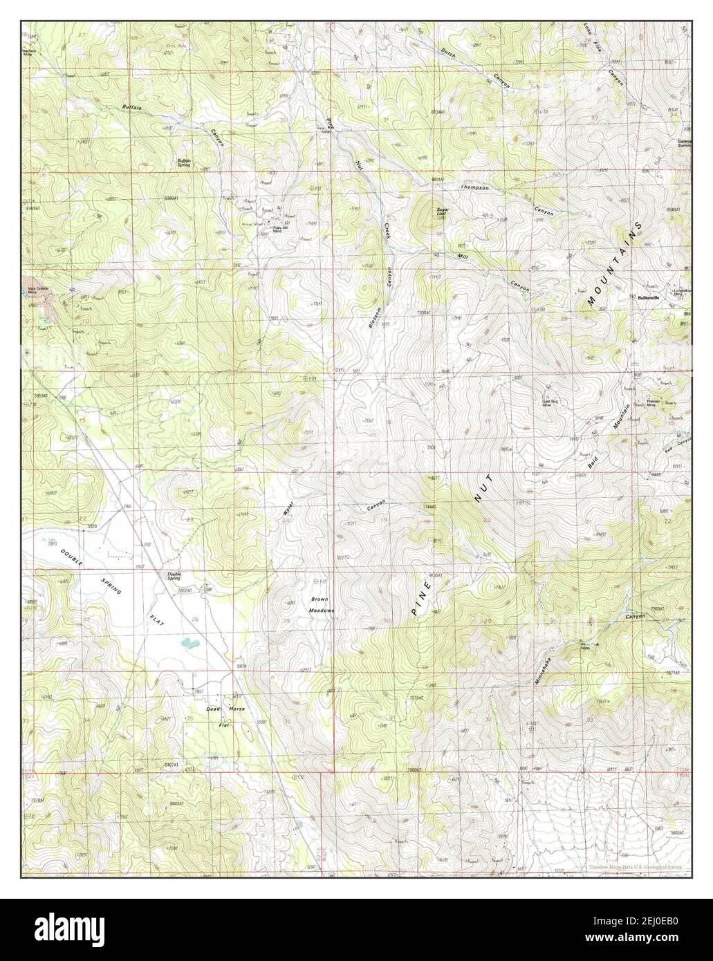 Double Spring, Nevada, map 1986, 1:24000, United States of America by ...
