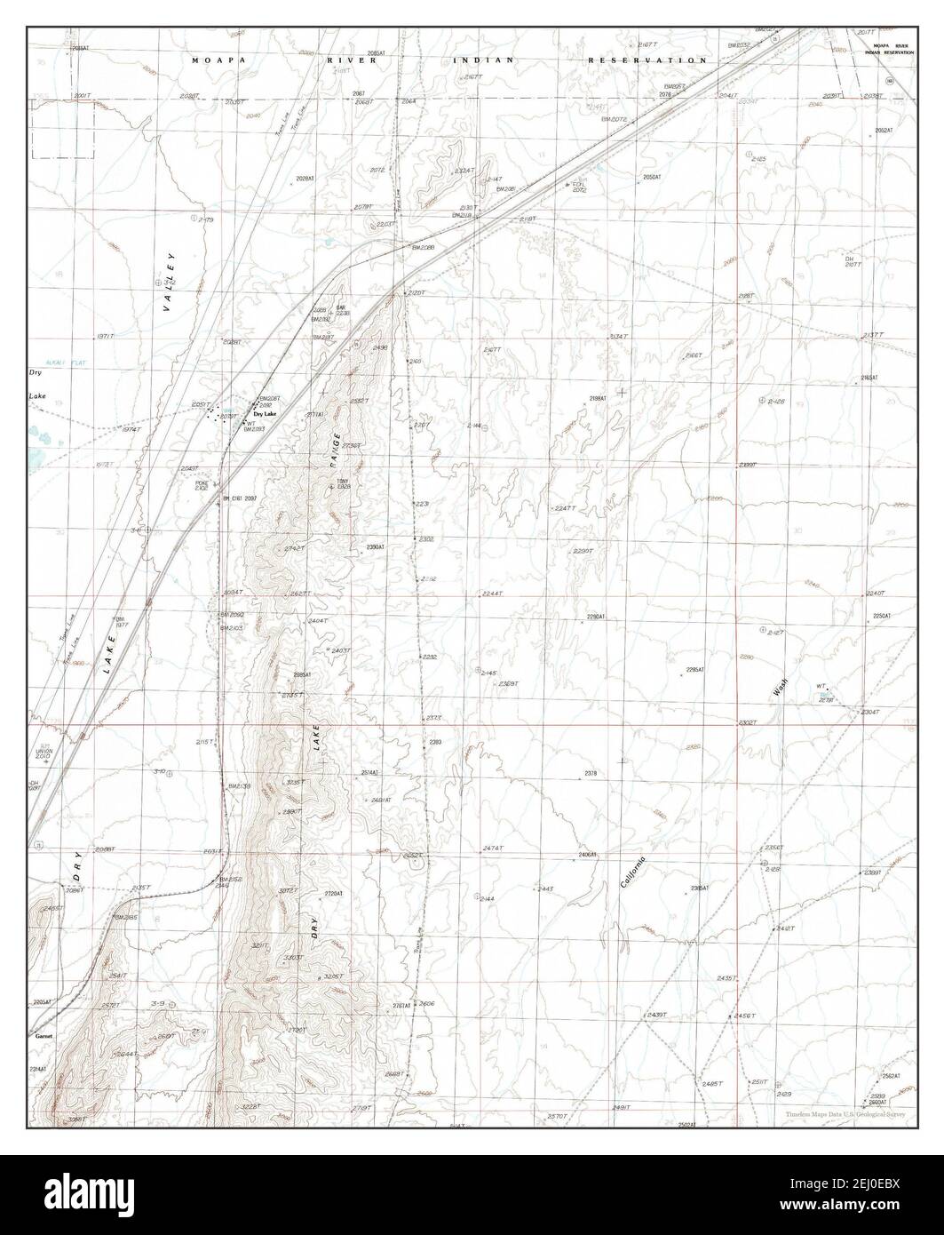 Dry Lake, Nevada, map 1986, 1:24000, United States of America by ...