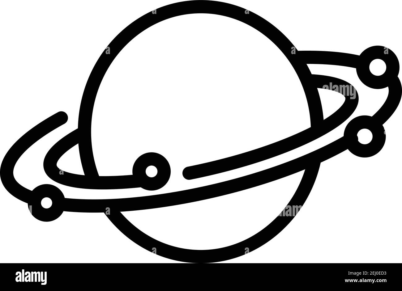 Saturn Planet Icon Outline Saturn Planet Vector Icon For Web Design Isolated On White