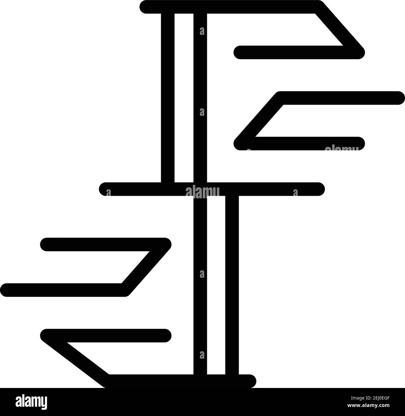 Circular staircase icon. Outline circular staircase vector icon for web ...