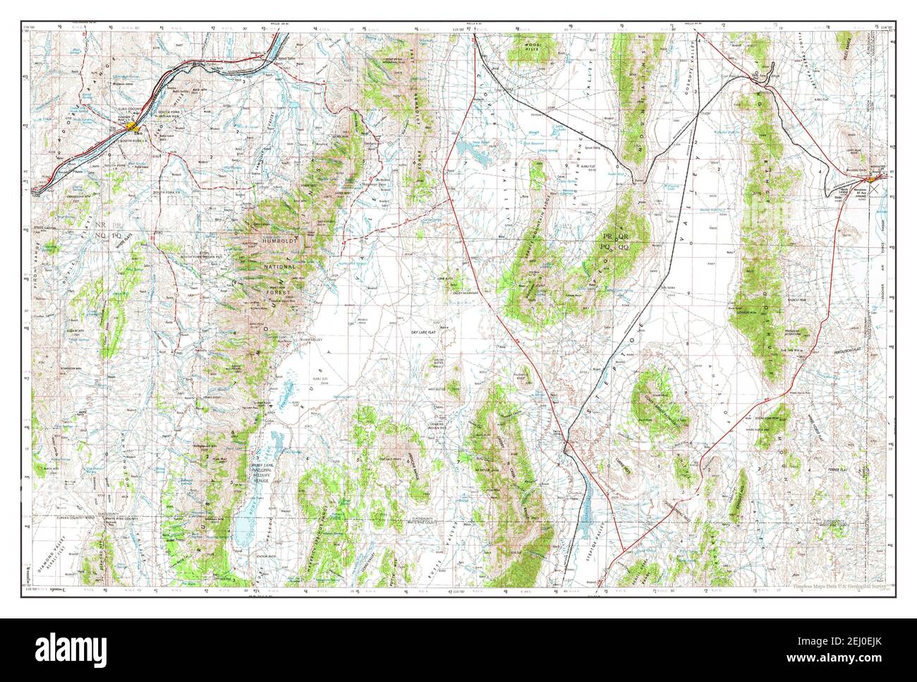 Map of elko hi-res stock photography and images - Alamy