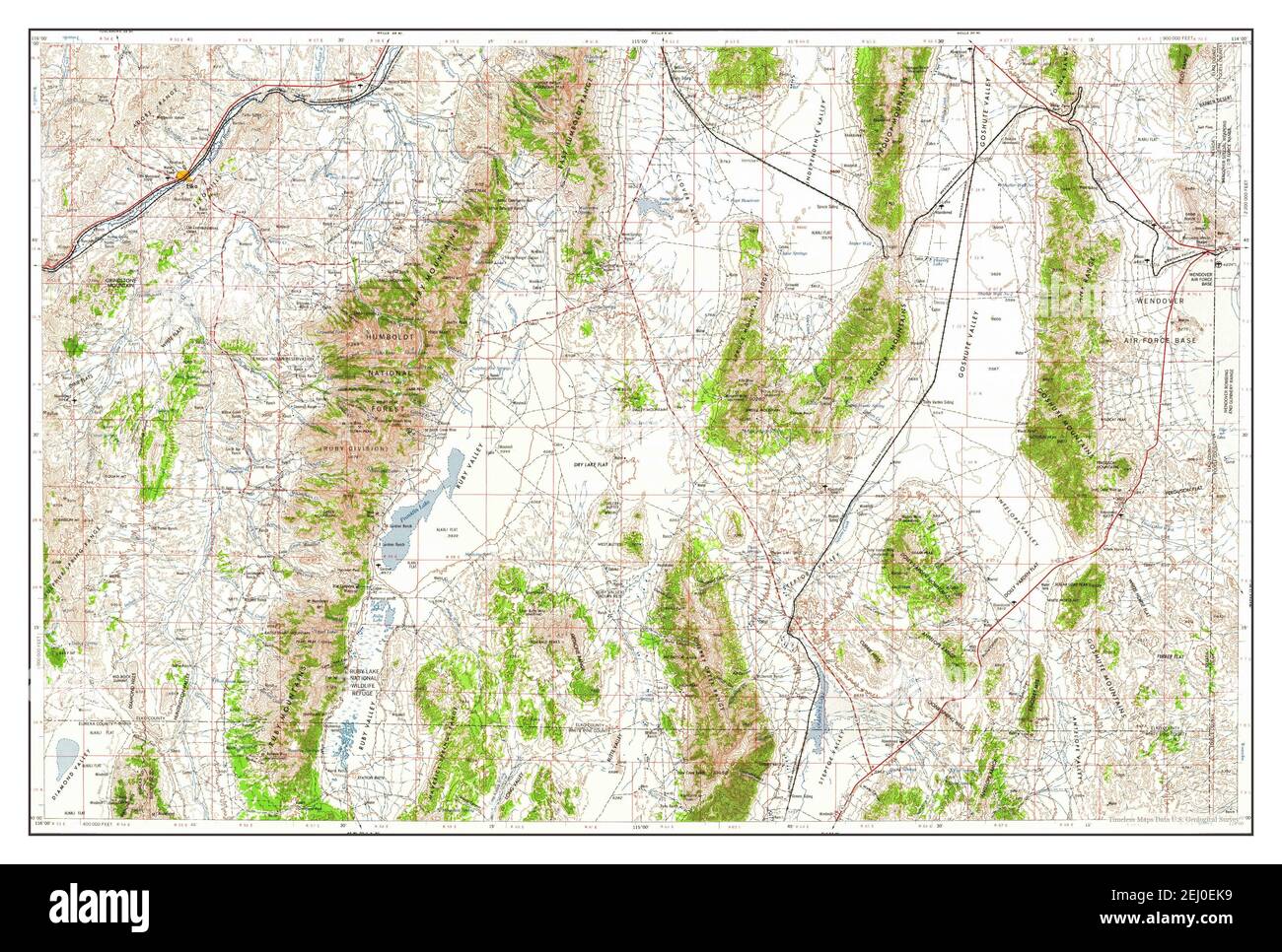 Map of elko hi-res stock photography and images - Alamy