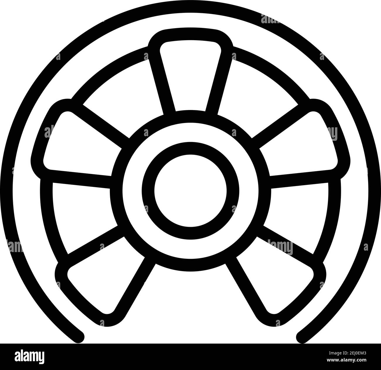 Steel circular stairs icon. Outline steel circular stairs vector icon ...