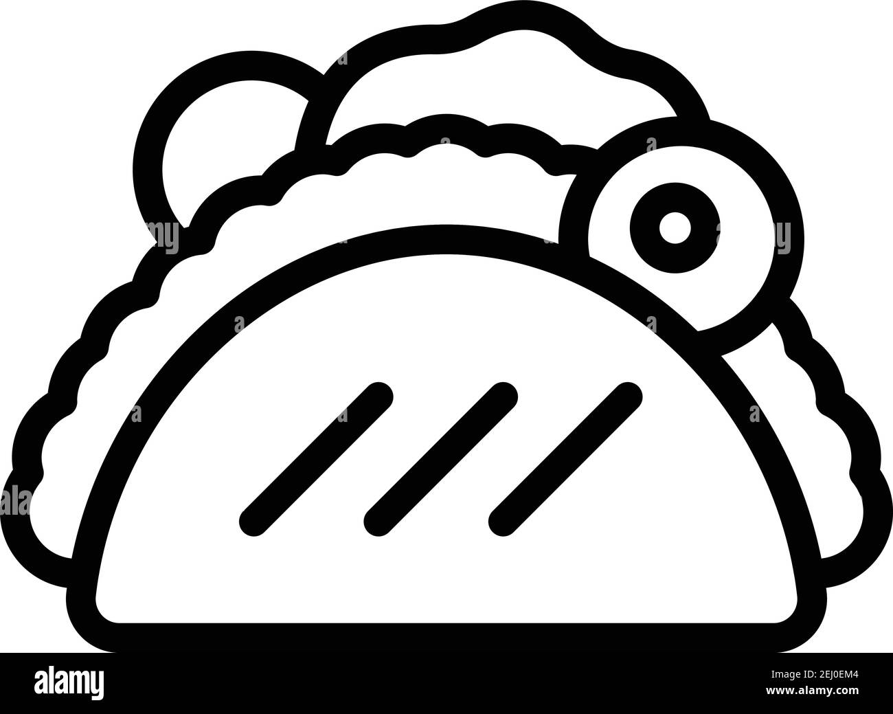 Tortilla taco icon. Outline tortilla taco vector icon for web design ...
