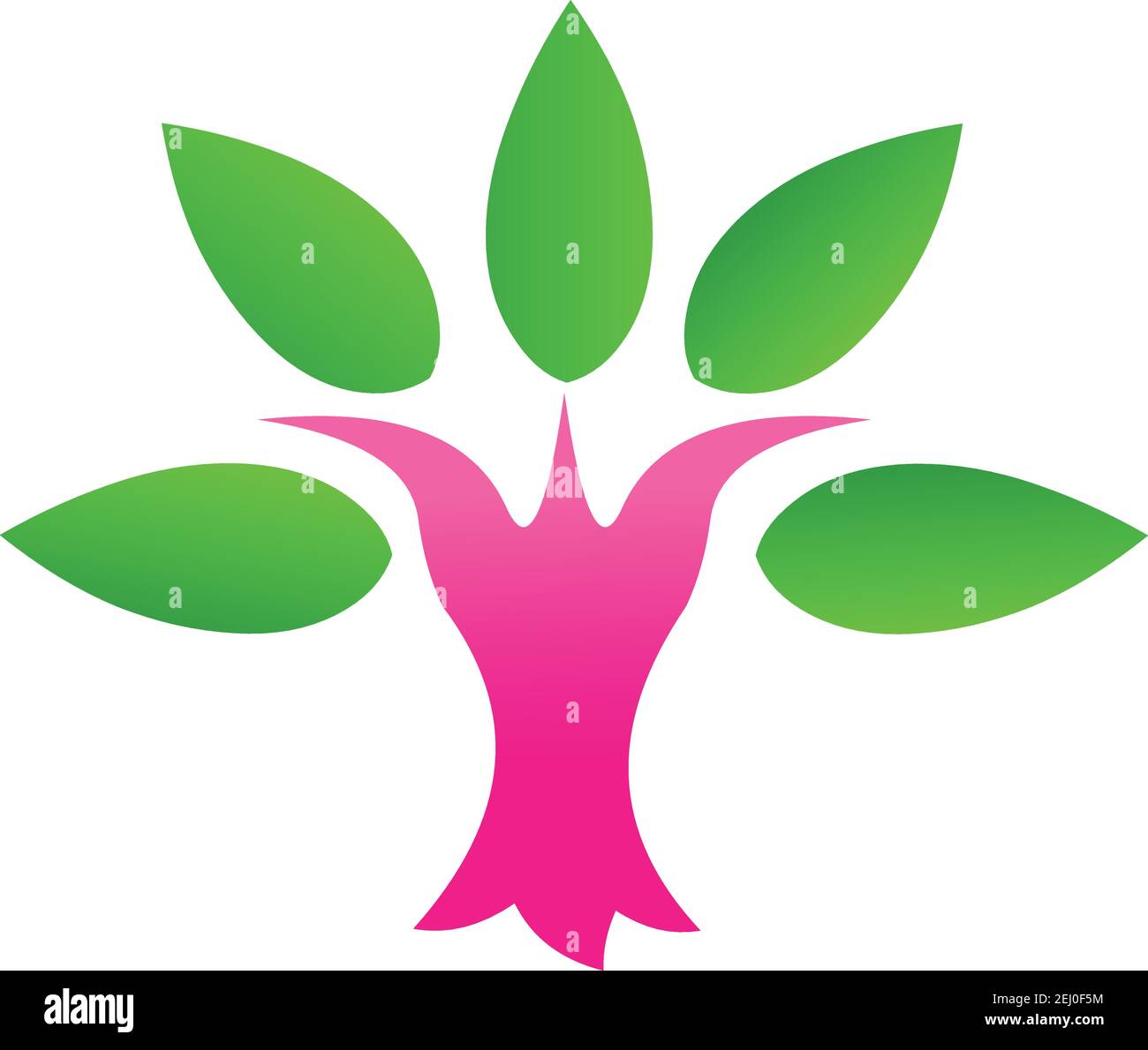 Abstract Tree logo illustration. Isolated vector in white background ...