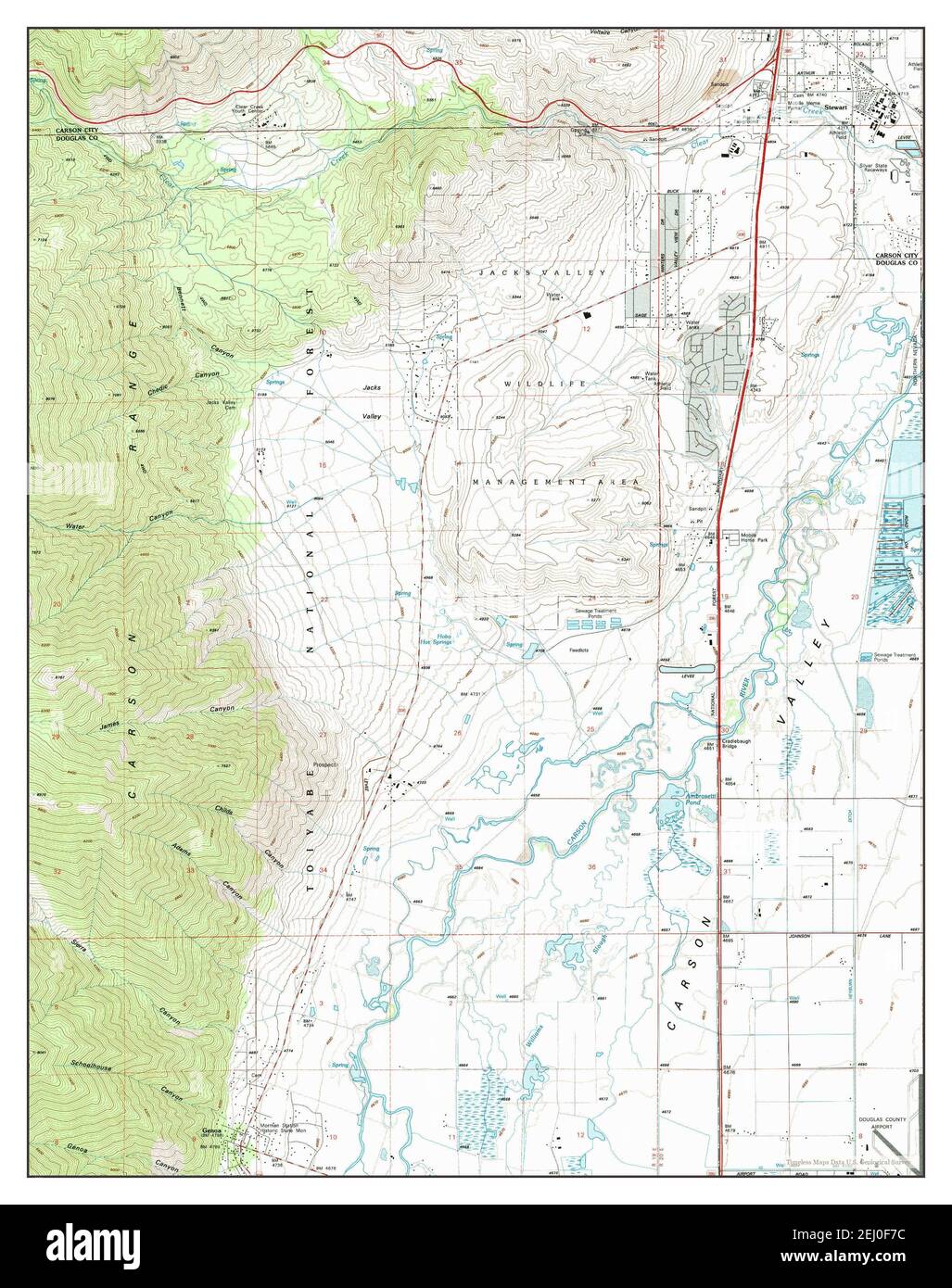 Genoa, Nevada, map 1994, 1:24000, United States of America by Timeless ...