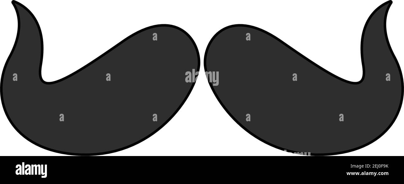 Poirot Mustache Icon. Editable Outline With Color Fill Design. Vector ...