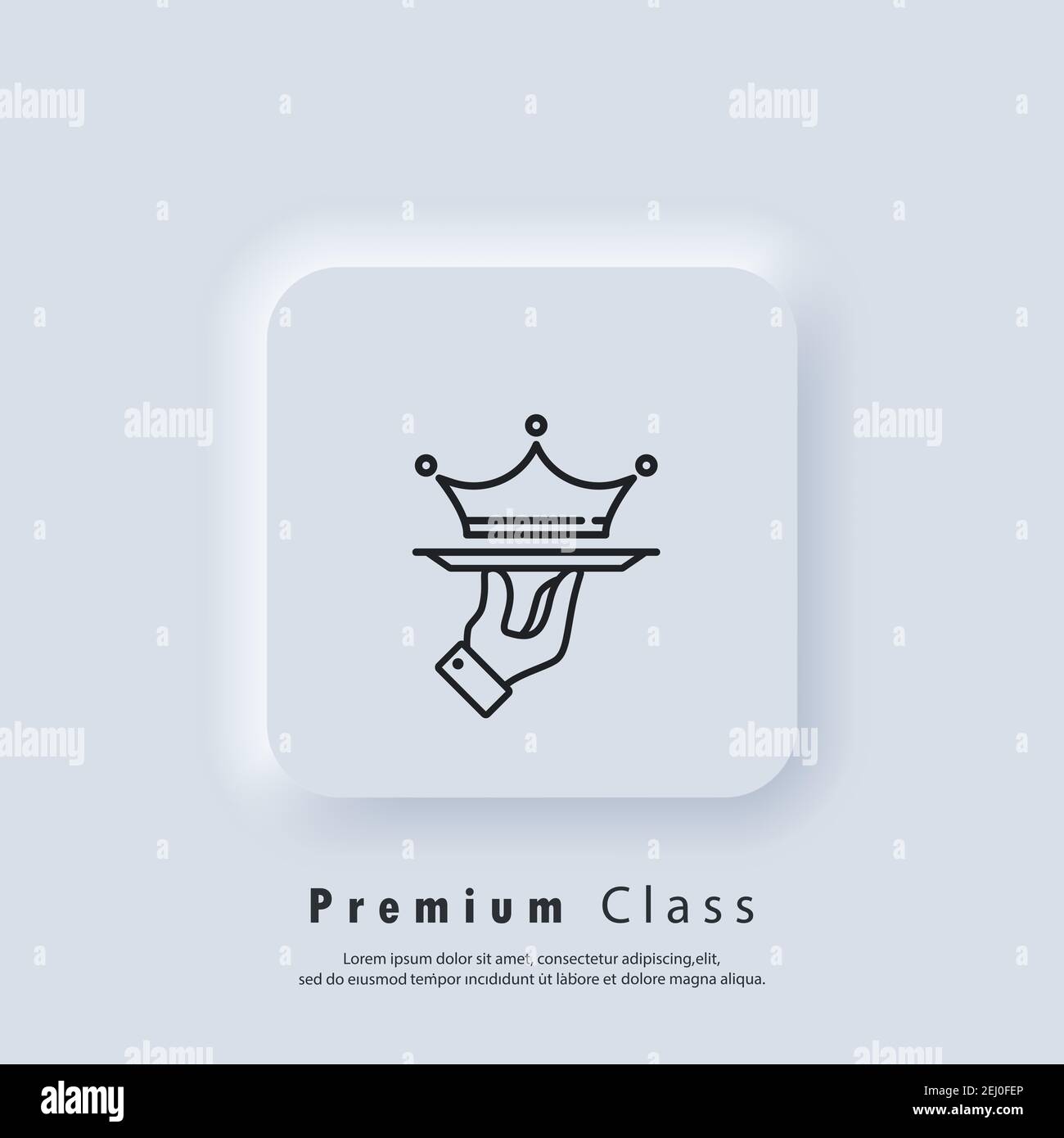 Vip logo. Premium service icon. Vip business service. Crown on a tray ...