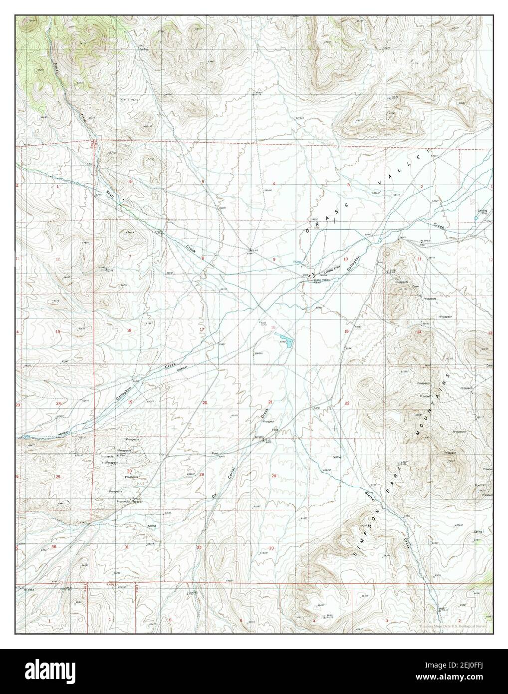 Grass Valley Ranch, Nevada, map 1986, 1:24000, United States of America ...