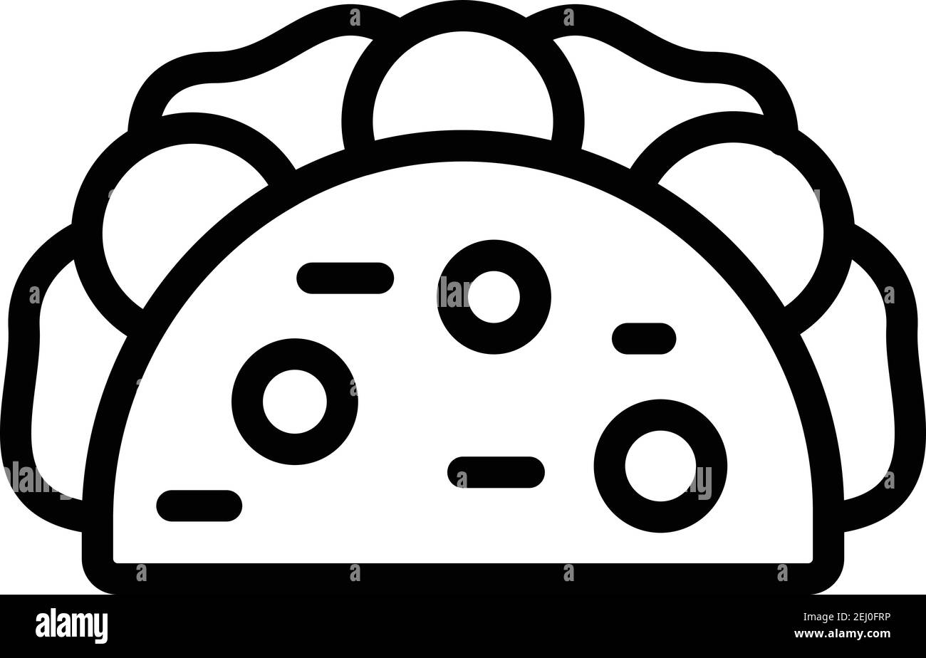 Taco snack icon. Outline taco snack vector icon for web design isolated ...