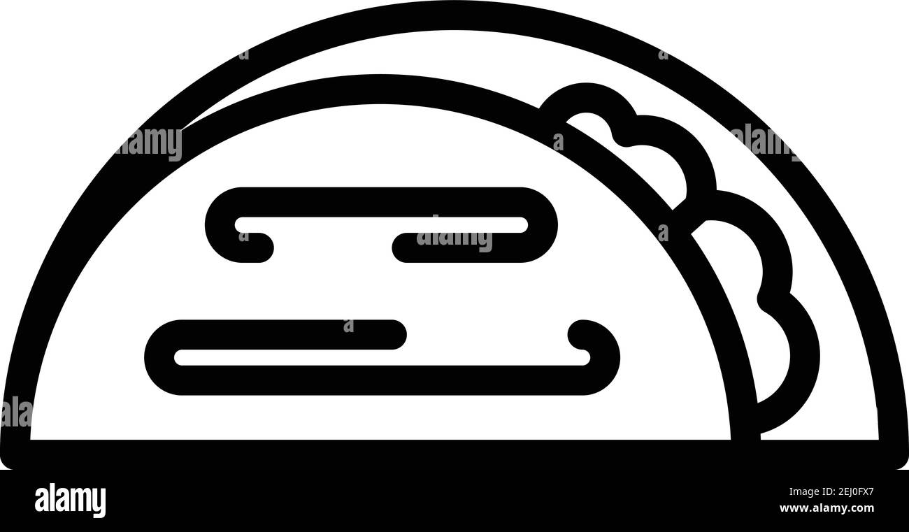 Sandwich pita bread icon. Outline sandwich pita bread vector icon for ...