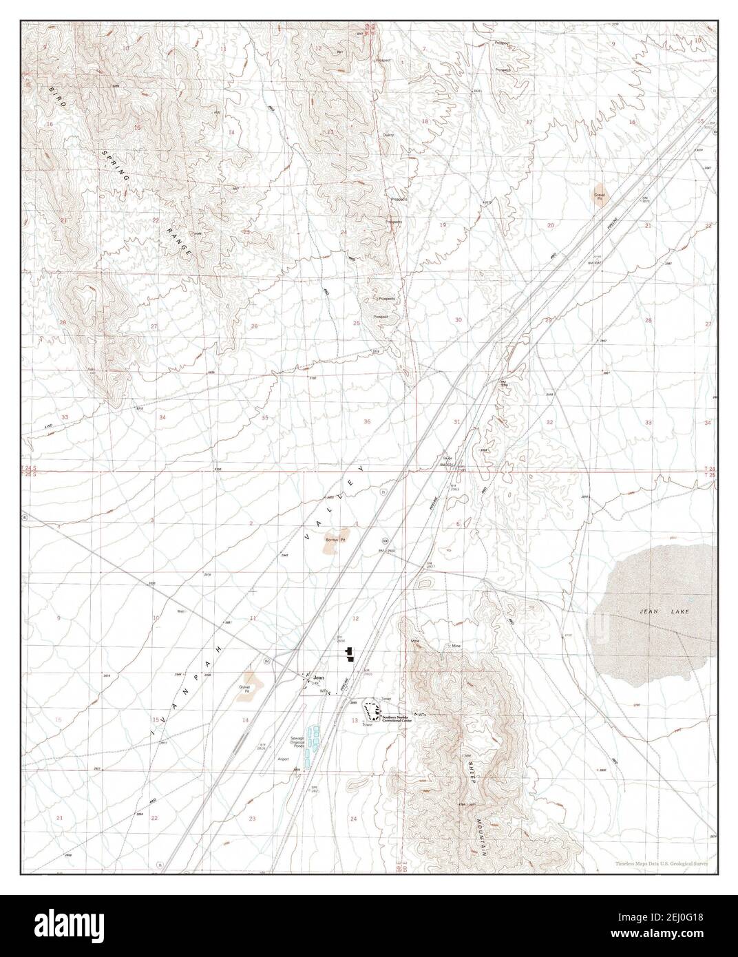 Jean, Nevada, map 1989, 1:24000, United States of America by Timeless ...