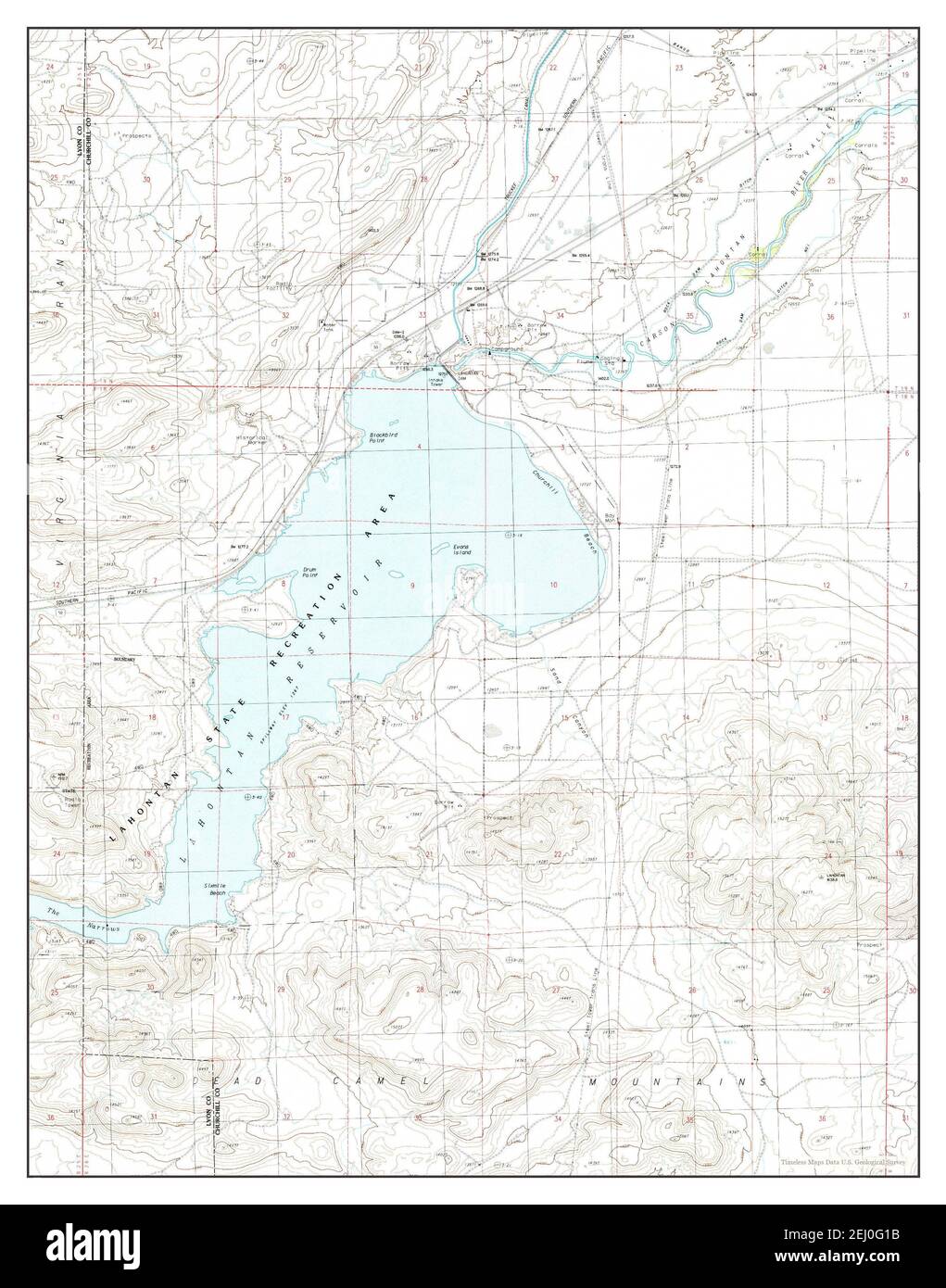 Lahontan Dam, Nevada, map 1985, 1:24000, United States of America by ...