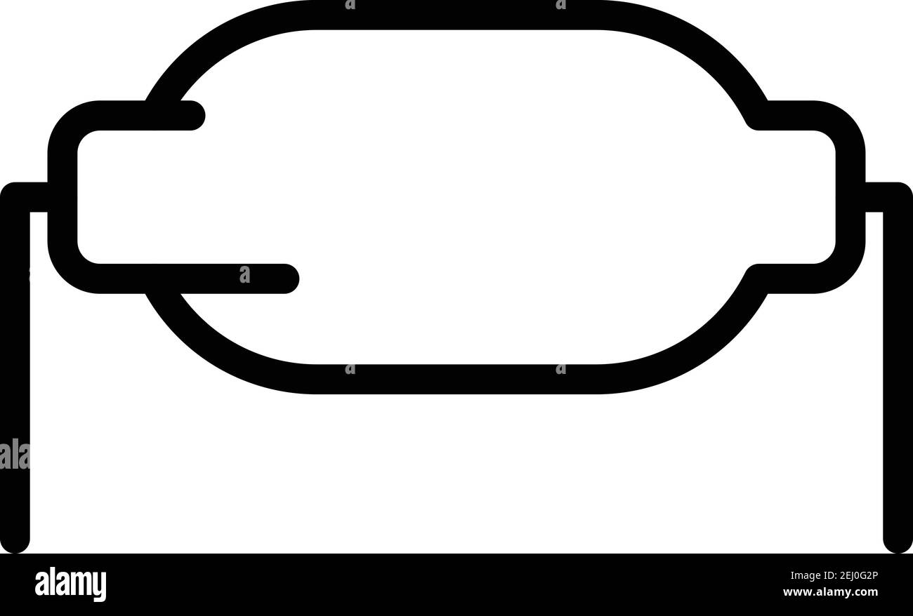 Fixed resistor icon. Outline fixed resistor vector icon for web design ...