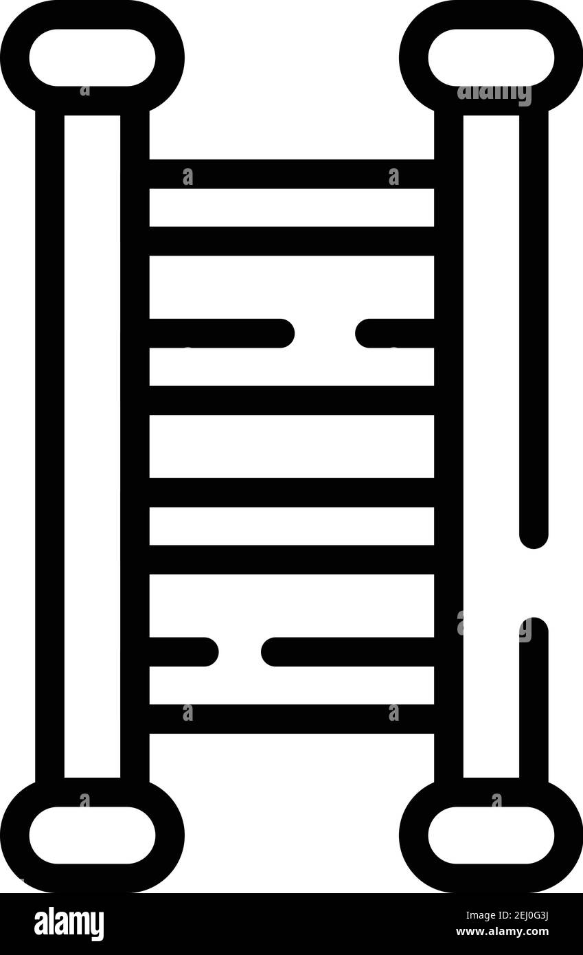 Fixed ladder icon. Outline fixed ladder vector icon for web design ...