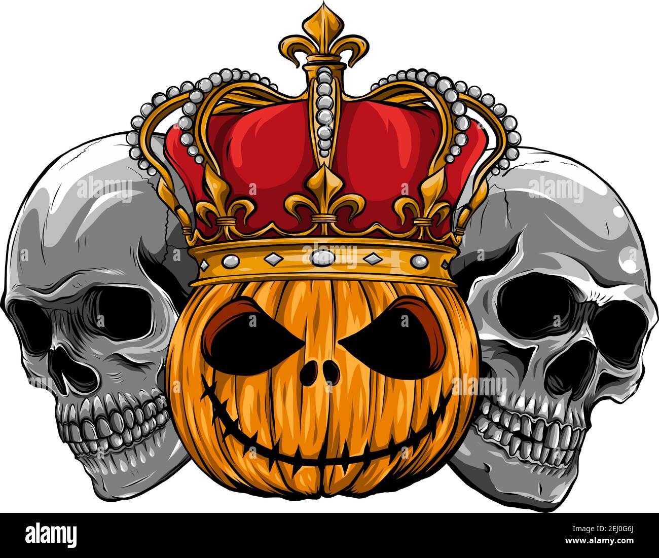 Moon with skull face Stock Vector Images - Alamy