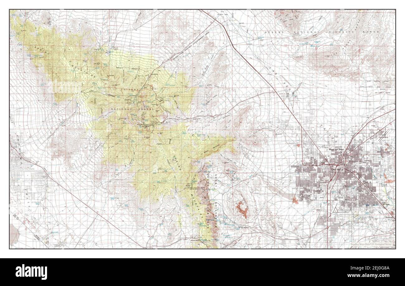Las Vegas, Nevada, map 1986, 1:100000, United States of America by ...