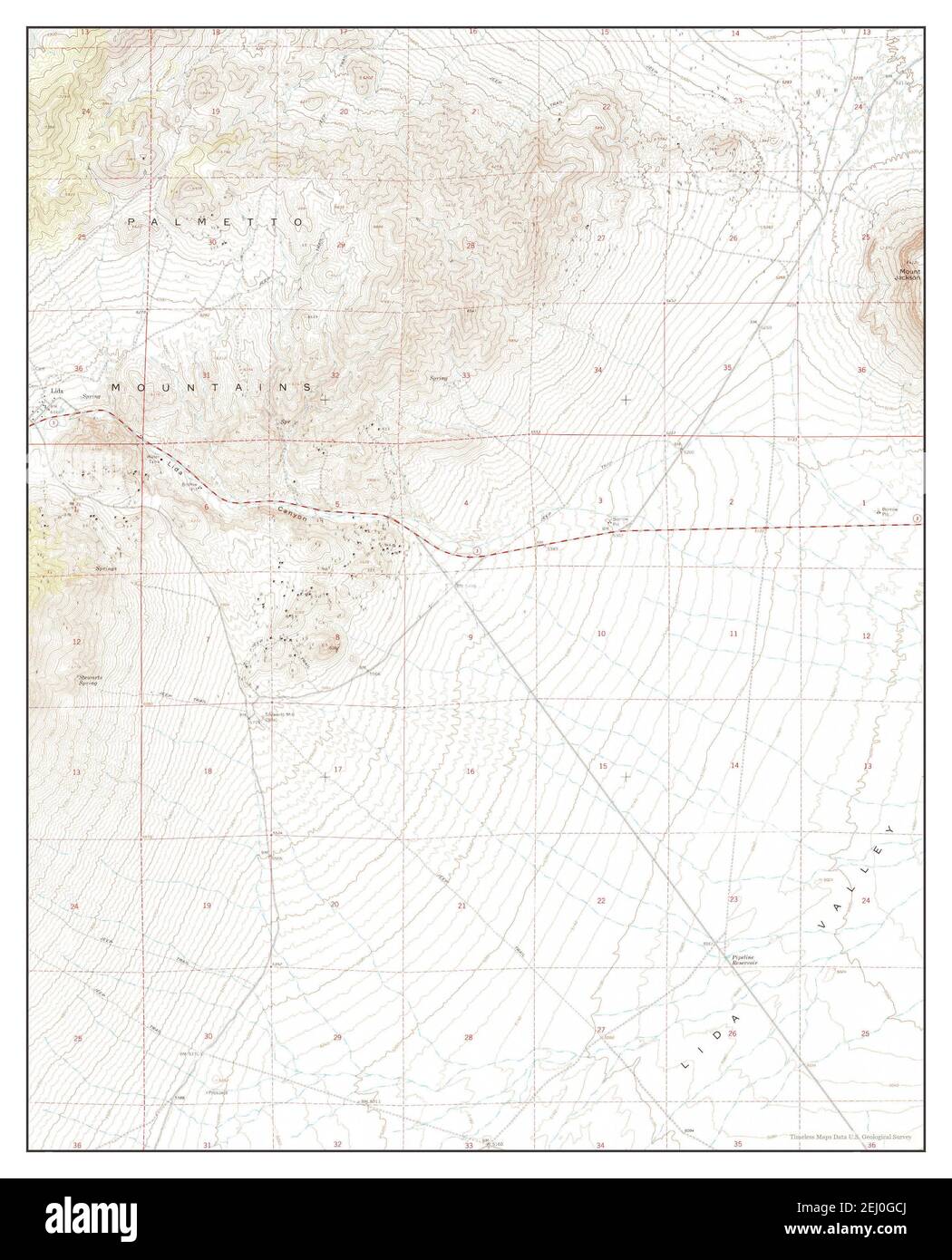 Lida, Nevada, map 1968, 1:24000, United States of America by Timeless ...