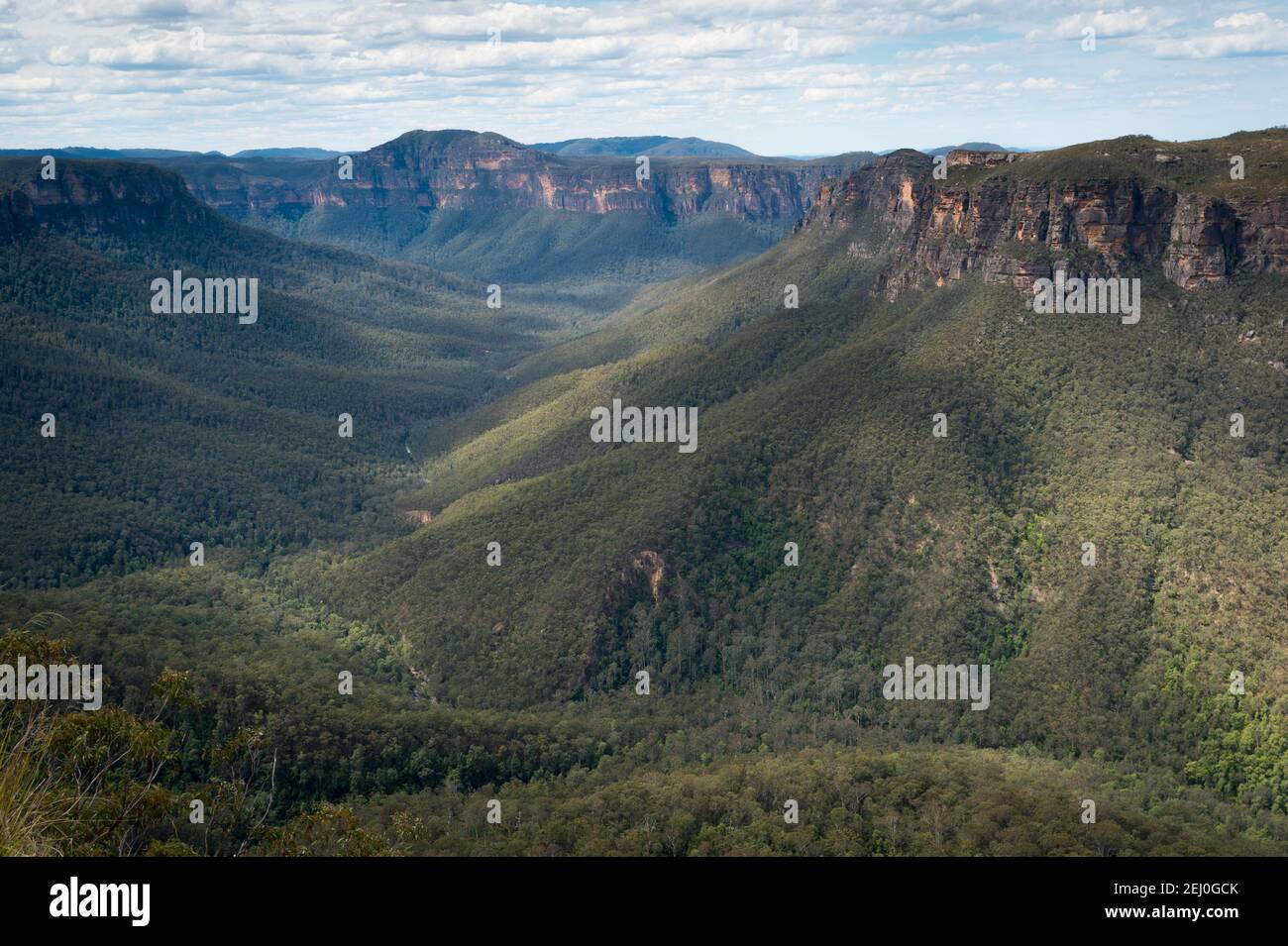 Govett Gorge, Du Faur Head and Edgeworth David Head (behind) from Evan ...