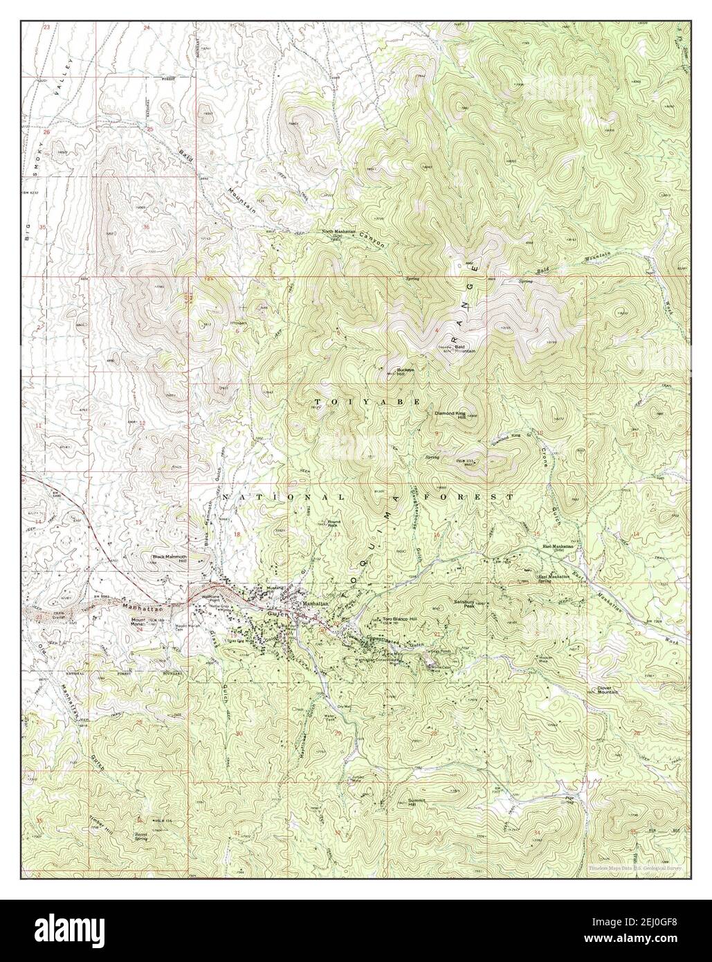 Manhattan, Nevada, map 1971, 1:24000, United States of America by ...