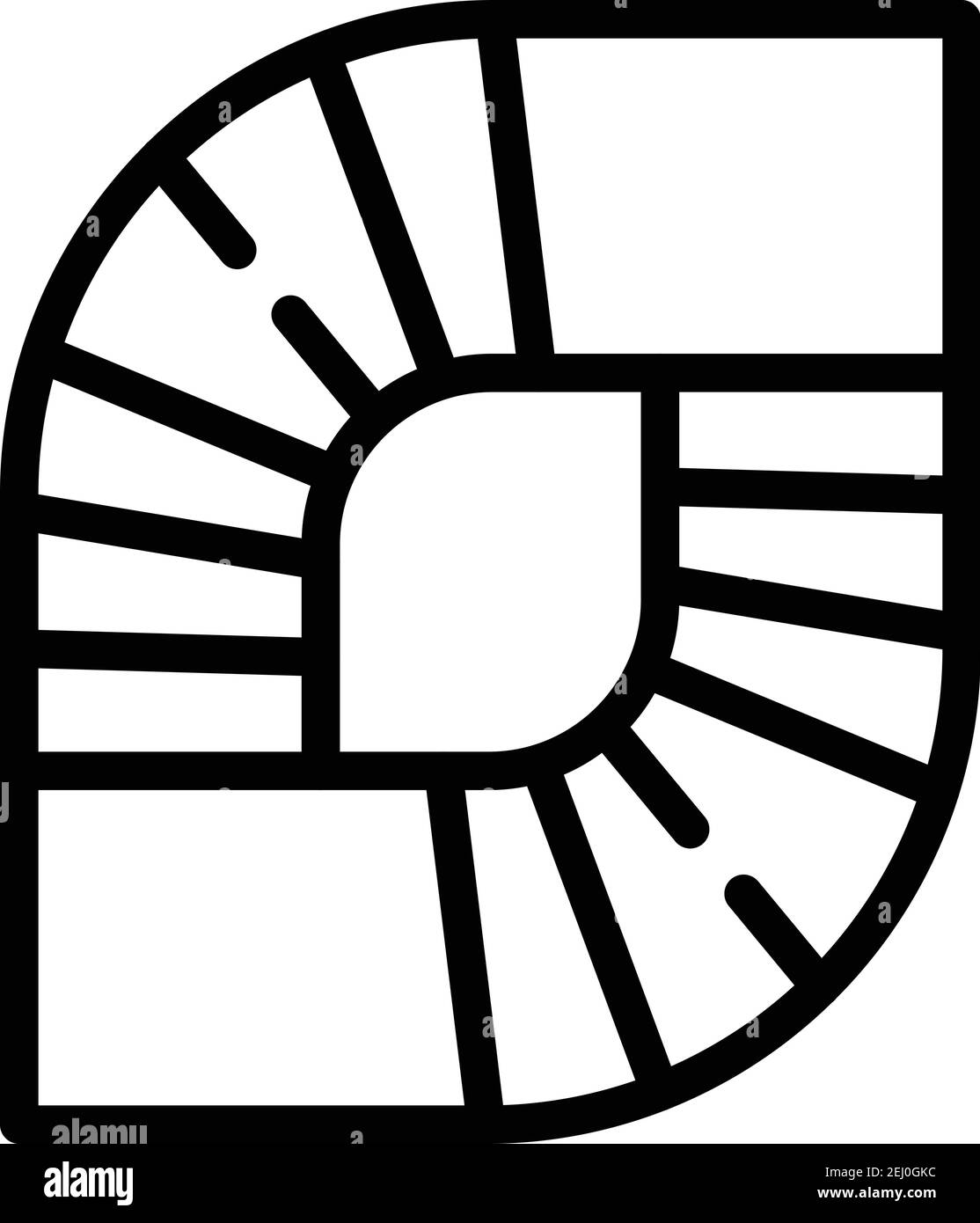 Spiral staircase icon. Outline spiral staircase vector icon for web ...