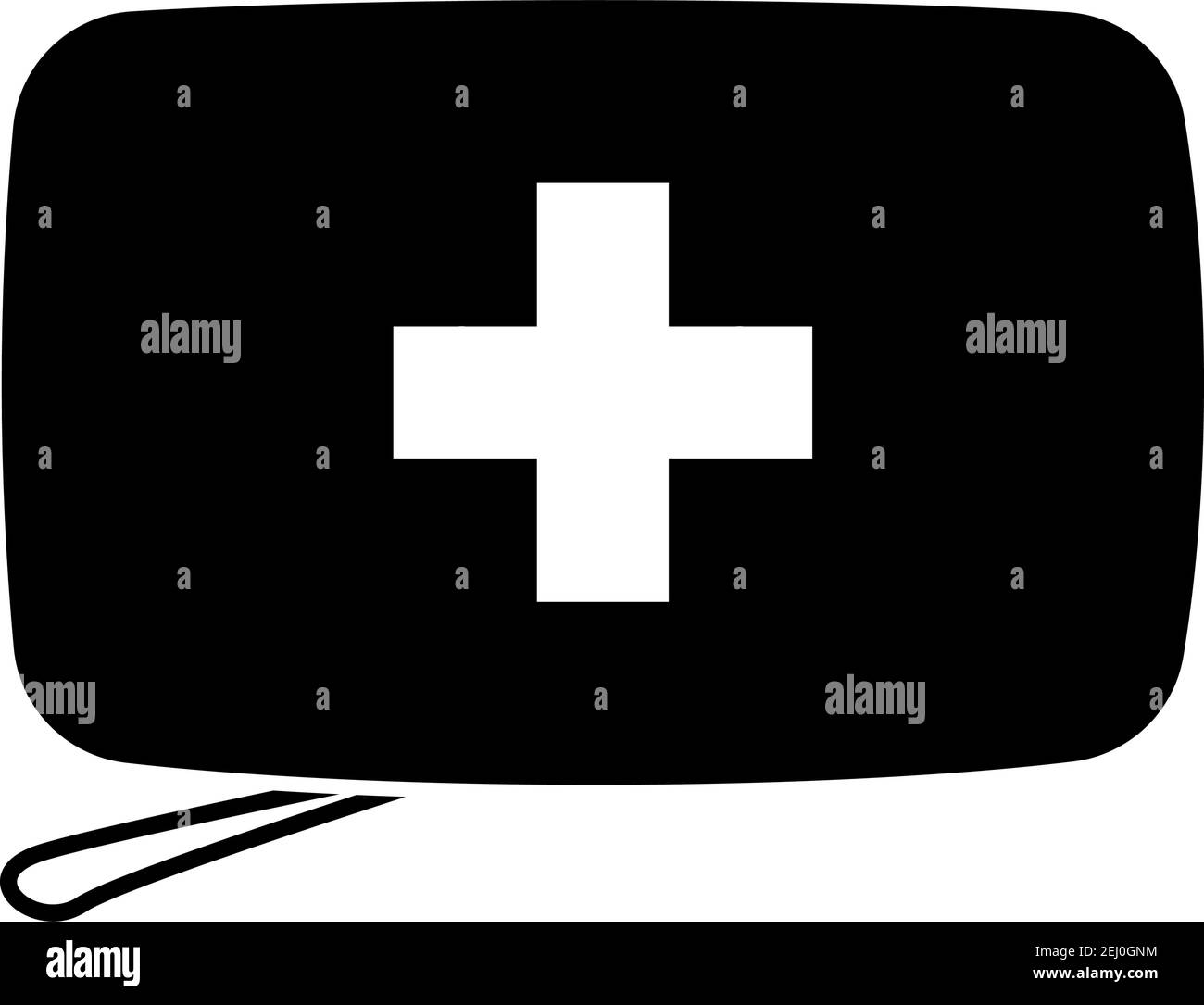 Alpinist First Aid Kit Icon. Black Stencil Design. Vector Illustration ...