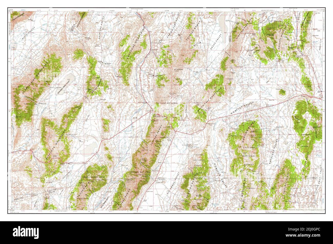 Millett, Nevada, map 1959, 1:250000, United States of America by ...