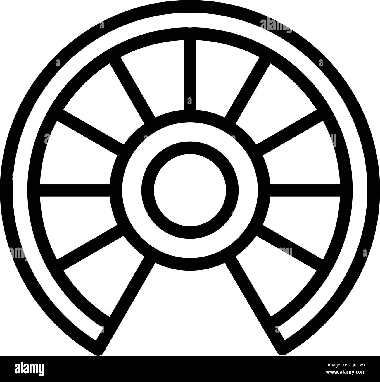 Wood circular staircase icon. Outline wood circular staircase vector ...