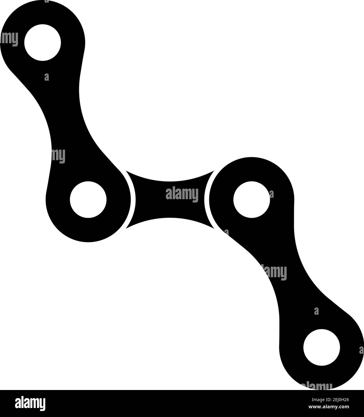 Bike Chain Icon. Black Stencil Design. Vector Illustration Stock Vector ...