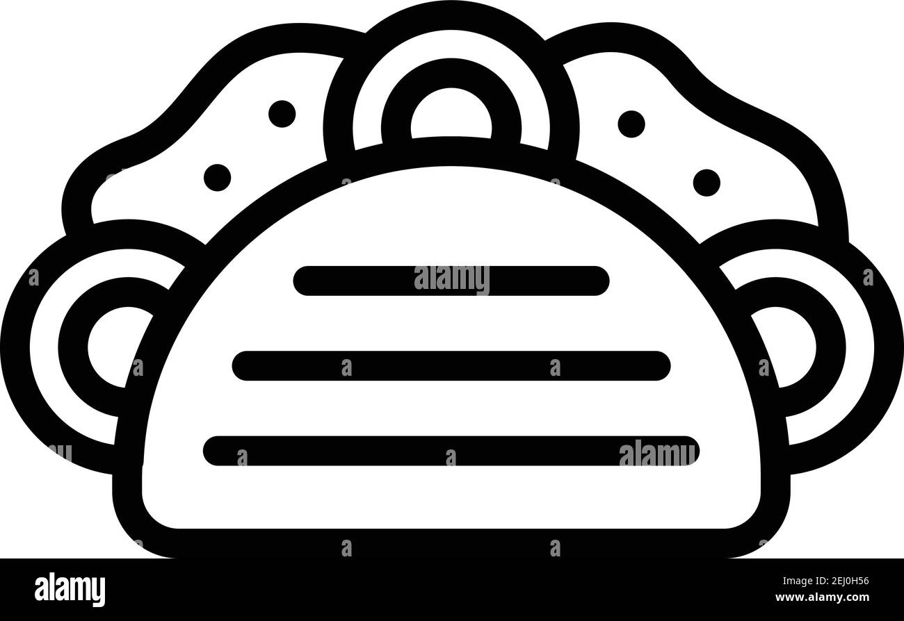 Tasty taco icon. Outline tasty taco vector icon for web design isolated ...