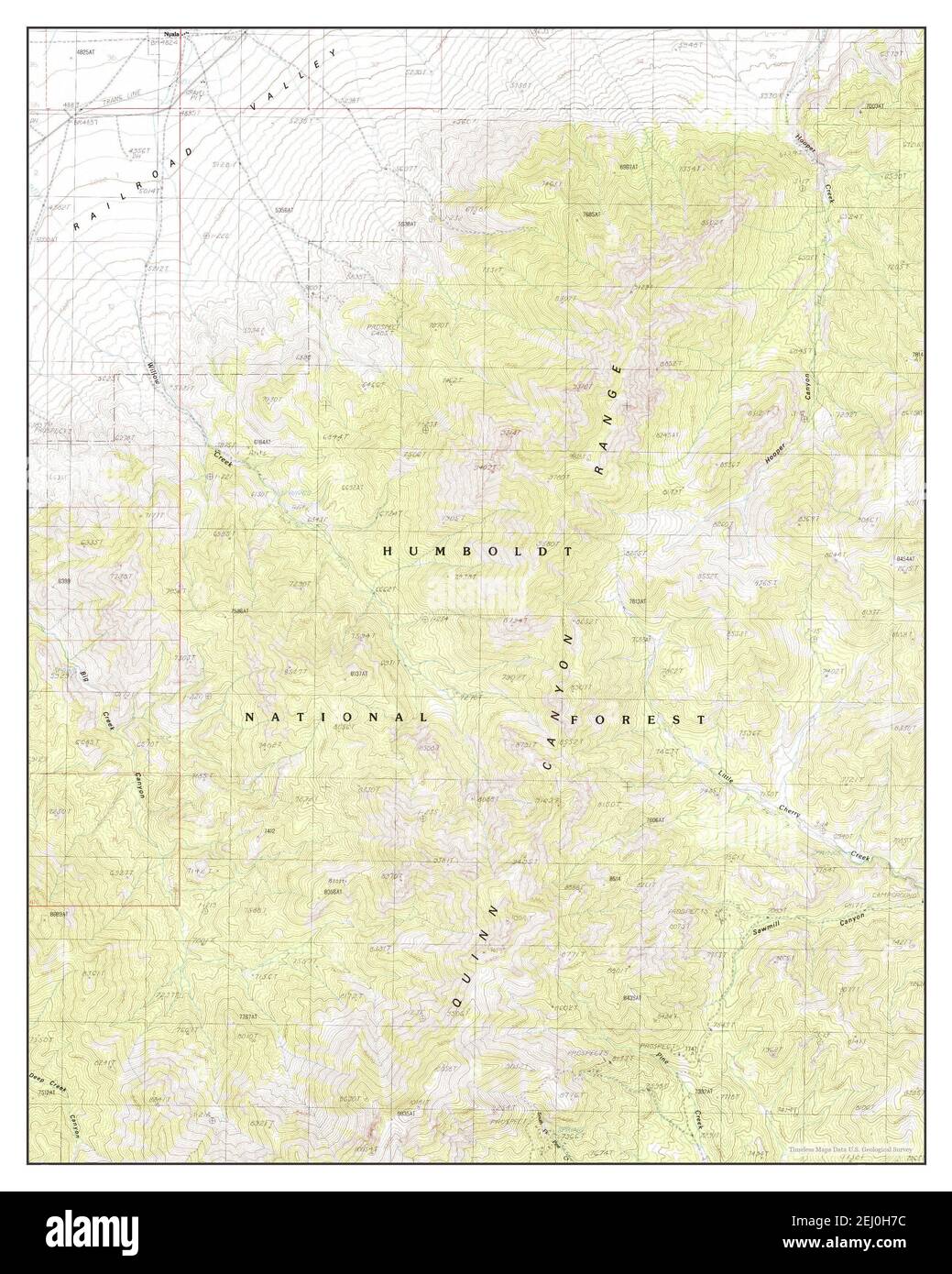 Nyala, Nevada, map 1985, 1:24000, United States of America by Timeless ...