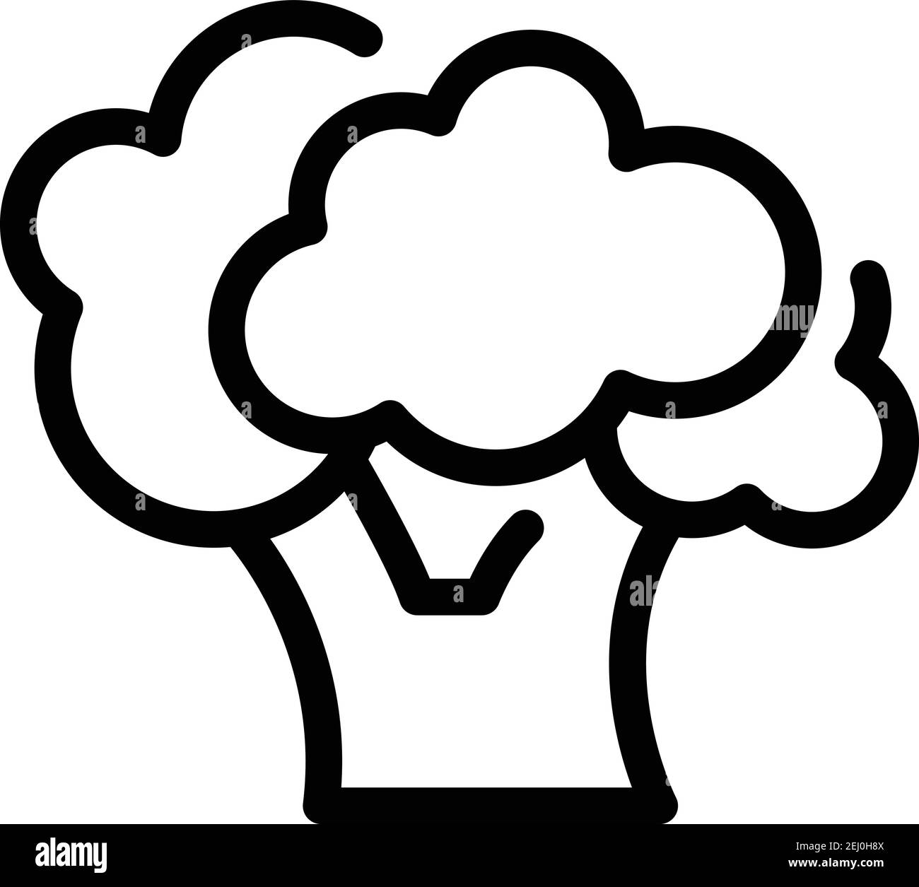Plant broccoli icon. Outline plant broccoli vector icon for web design ...