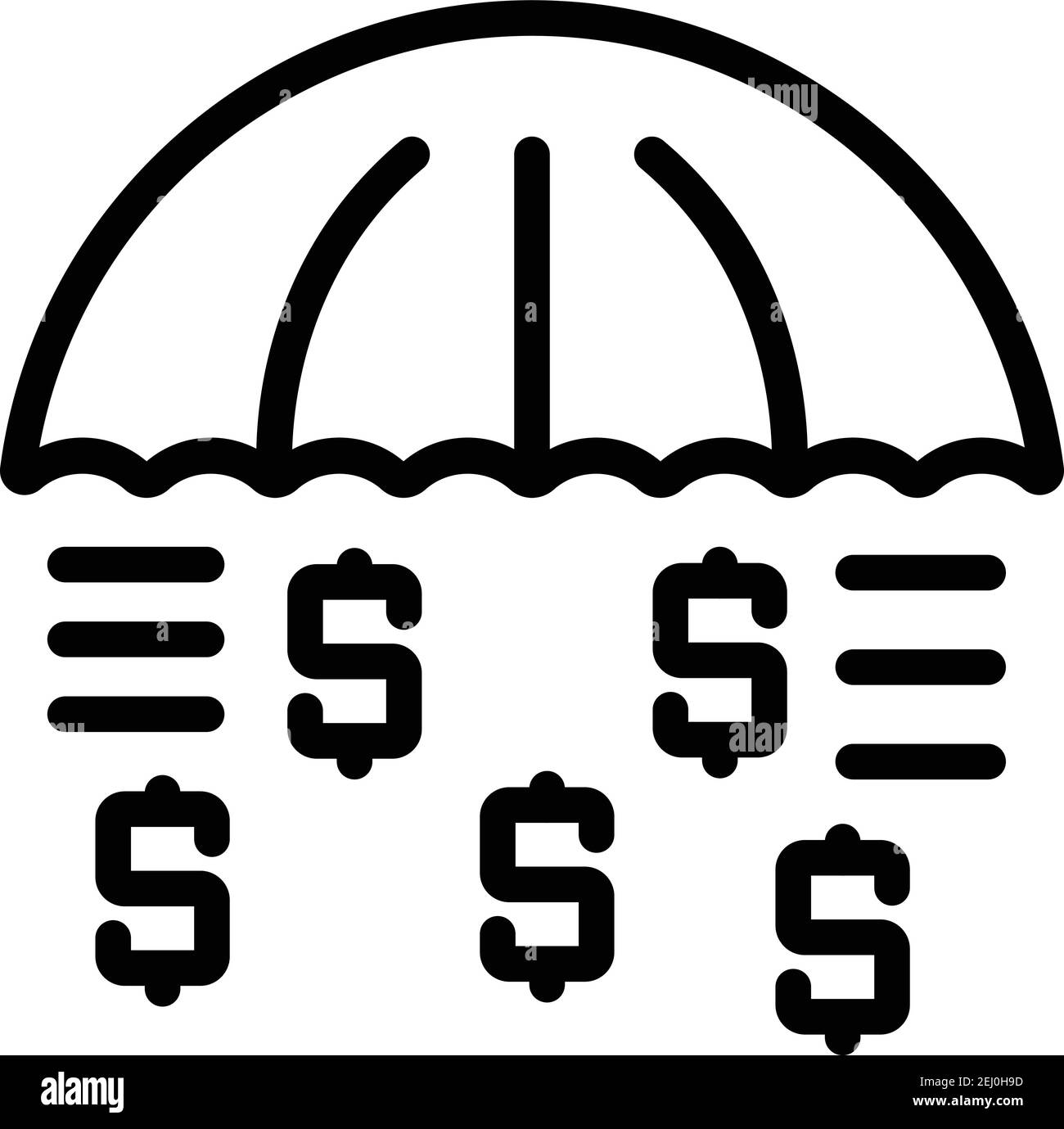 Insurance money icon. Outline insurance money vector icon for web ...