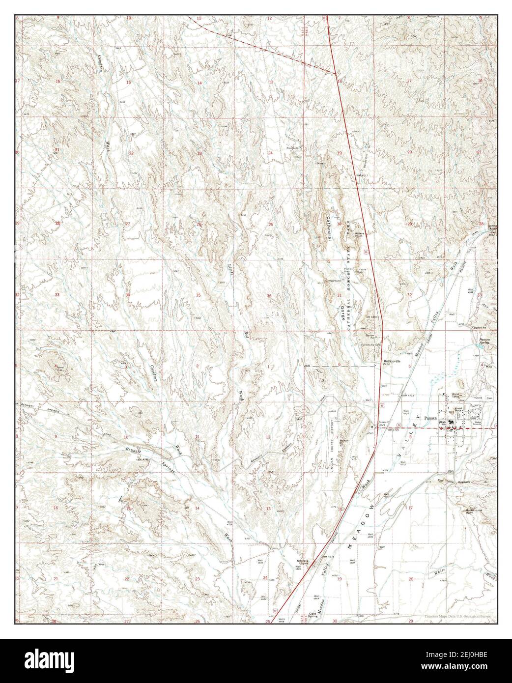 Panaca, Nevada, map 1970, 1:24000, United States of America by Timeless ...