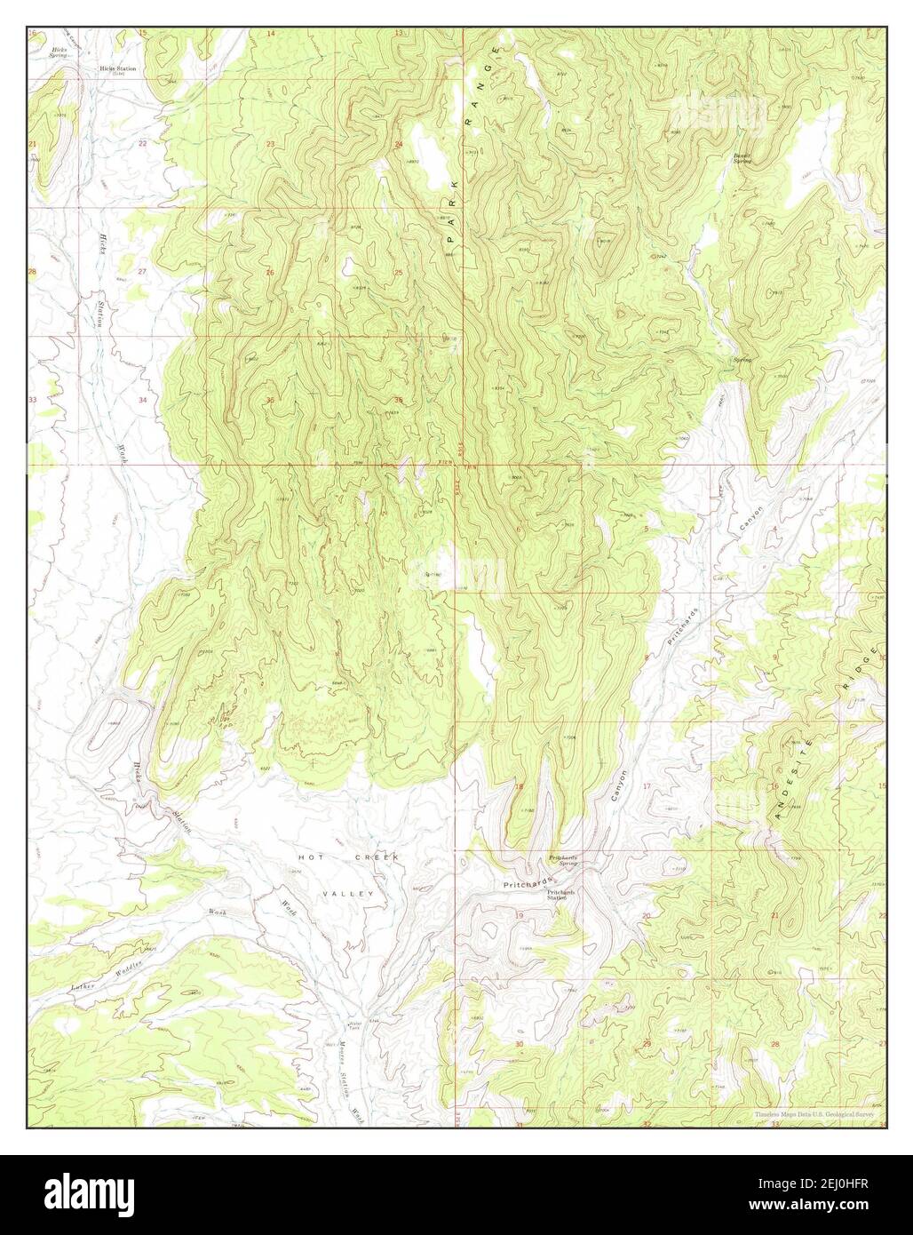Pritchards Station, Nevada, map 1968, 1:24000, United States of America ...