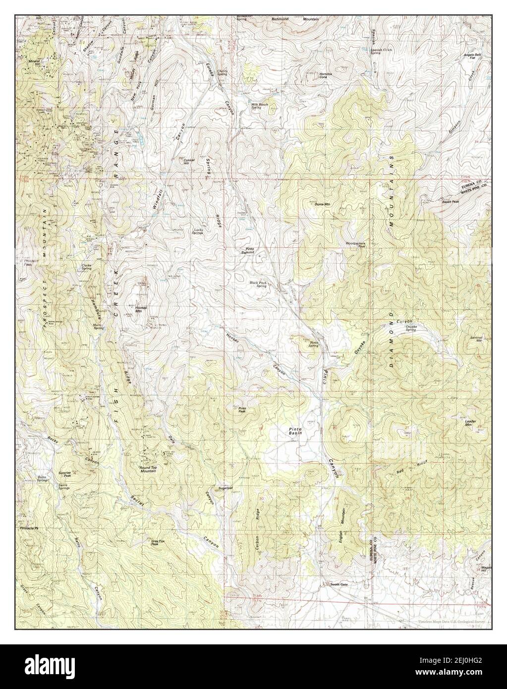 Pinto Summit, Nevada, map 1990, 1:24000, United States of America by ...