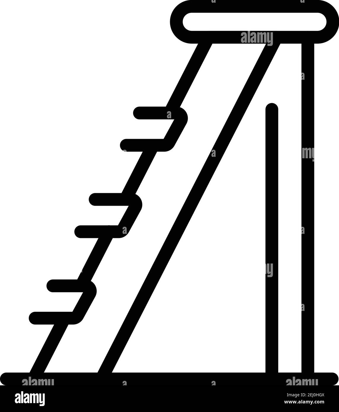 Wooden step ladder icon. Outline wooden step ladder vector icon for web ...