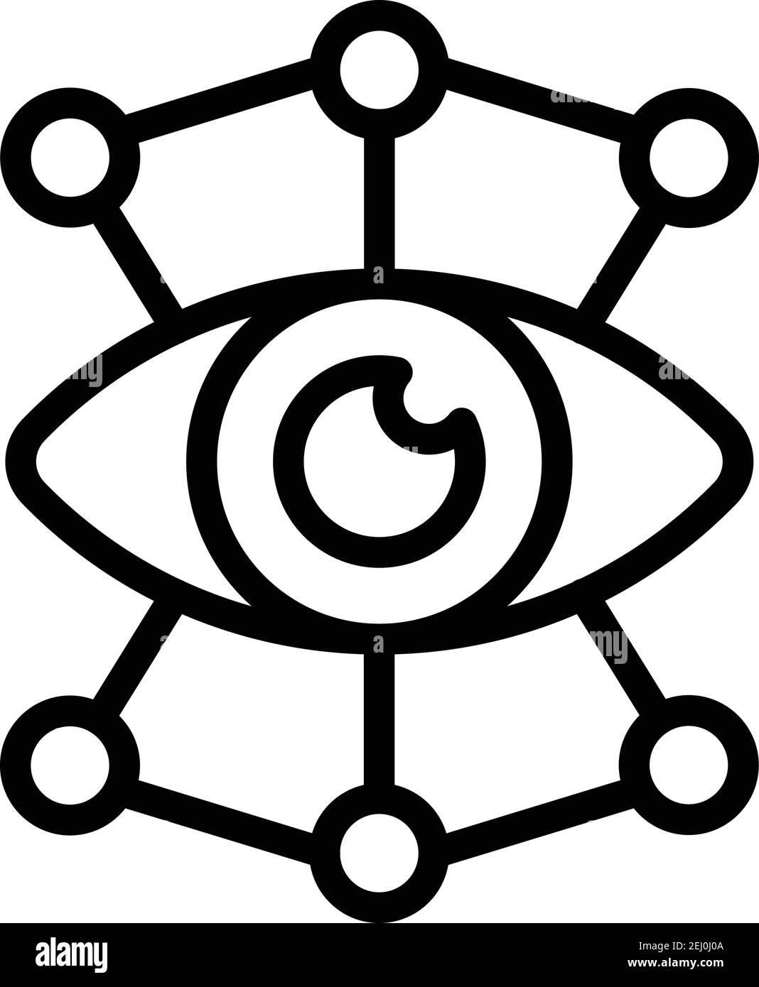 Market view icon. Outline market view vector icon for web design ...