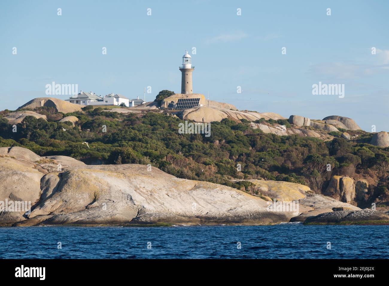 Lighthouse on Barunguba (Montague Island), New South Wales, Australia ...