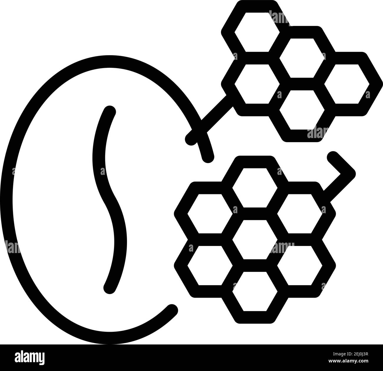 Coffee cells icon. Outline coffee cells vector icon for web design ...