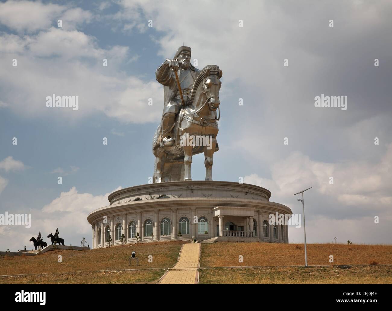 Genghis Khan Statue Complex near Tsonjin Boldog. Mongolia Stock Photo ...