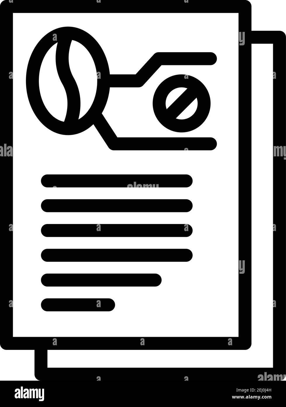 Decaf report icon. Outline decaf report vector icon for web design ...
